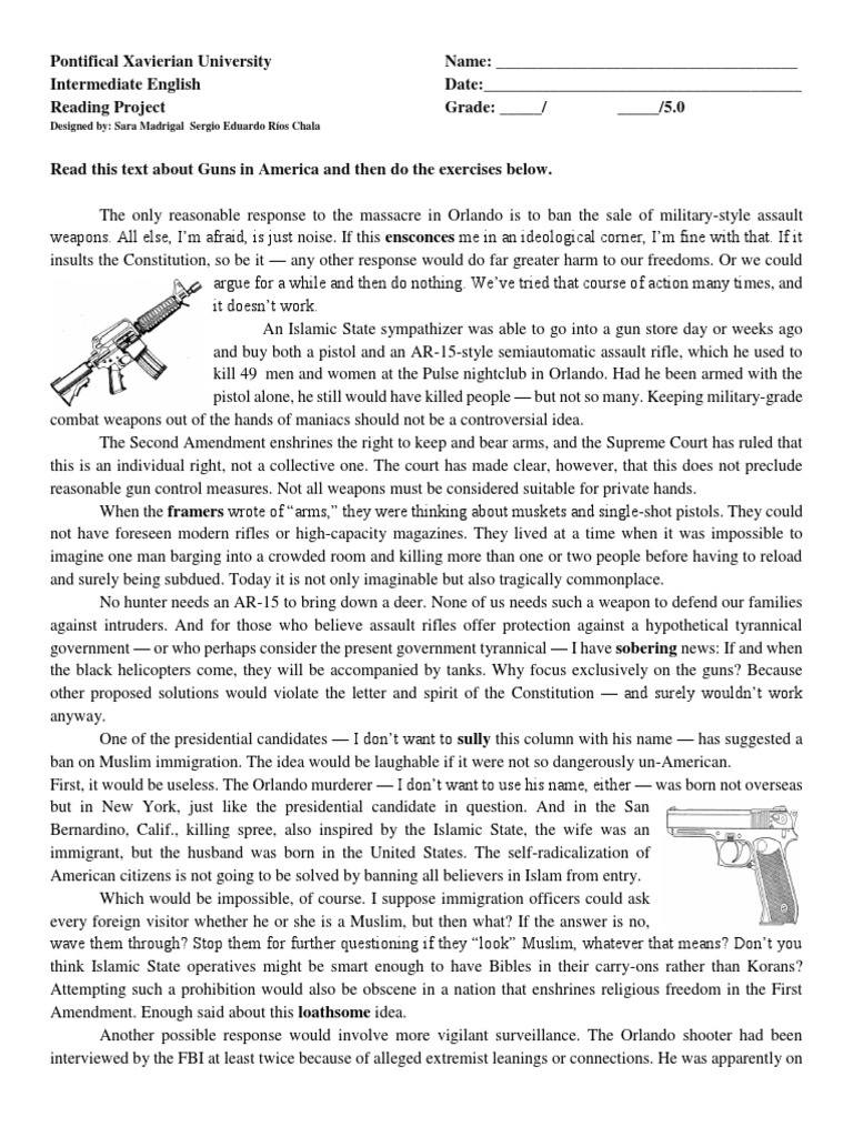 Argument Text Key | PDF | Second Amendment To The United States ...