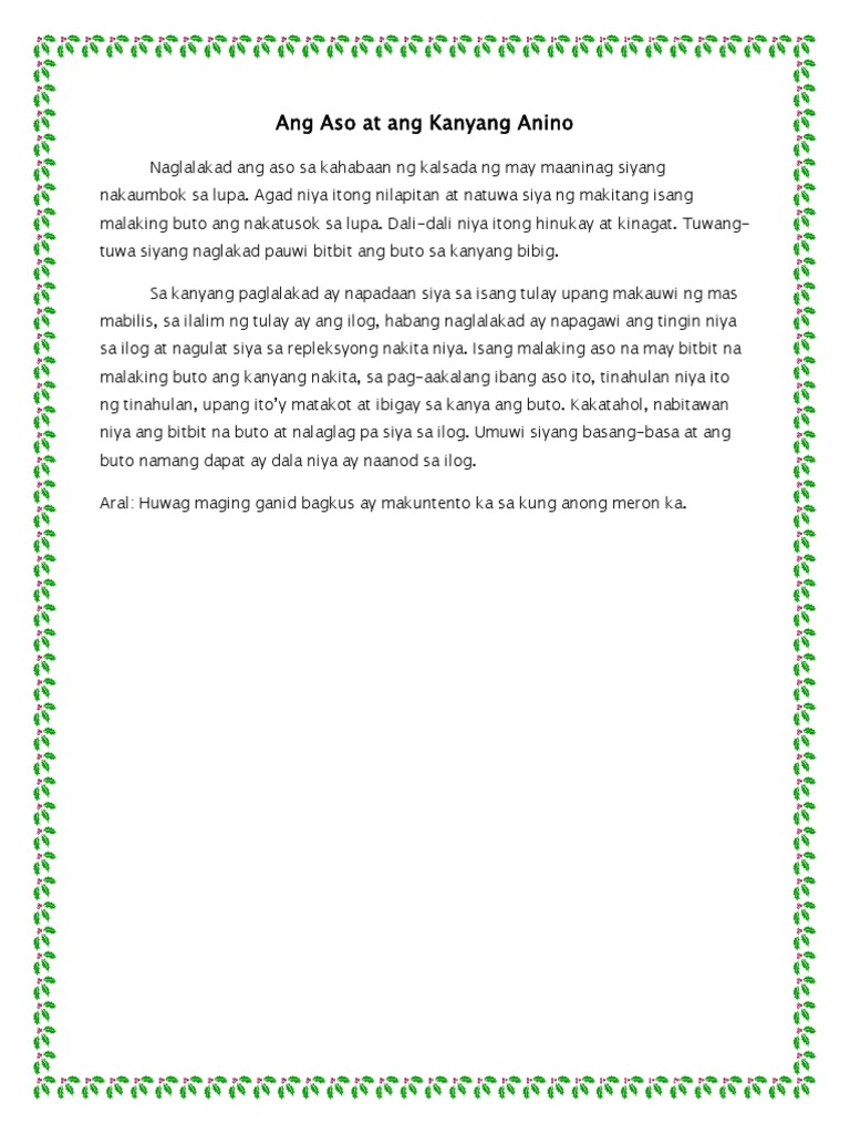 ANg Ating Mga Pabula | PDF
