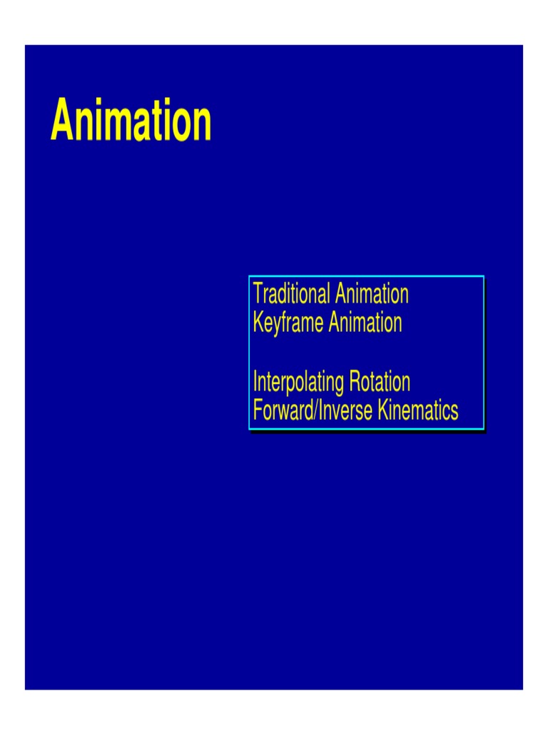 19 Keyframing PDF | PDF | Animation | Rotation