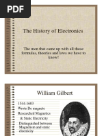 Electronics History Timeline | PDF | Electricity | Electromagnetism