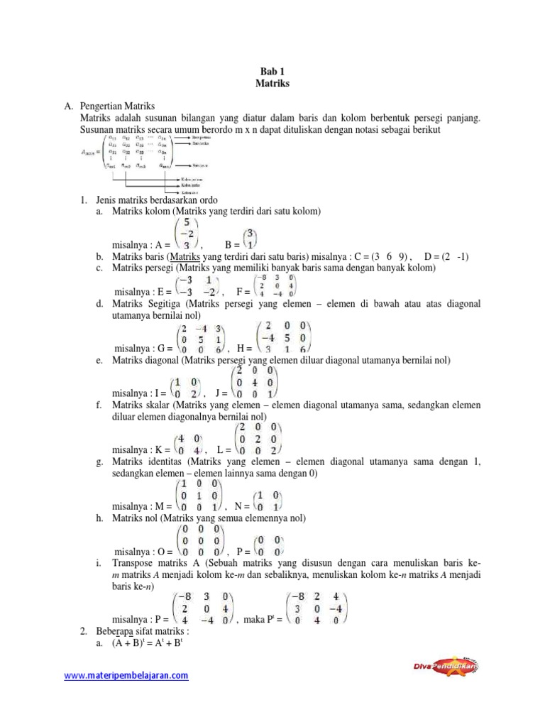 Bab I Matriks | PDF