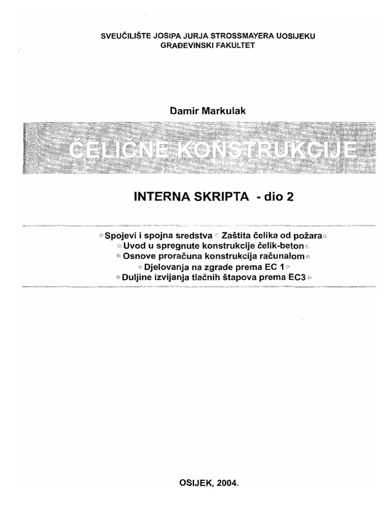 Celicne Konstrukcije (Interna Skripta, 2. Dio) - 2004 | PDF