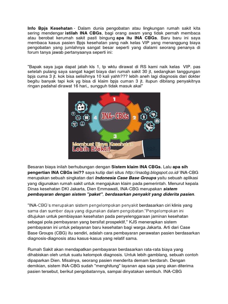 Pengertian dan Fungsi INA CBGs | PDF | Pengembangan Diri