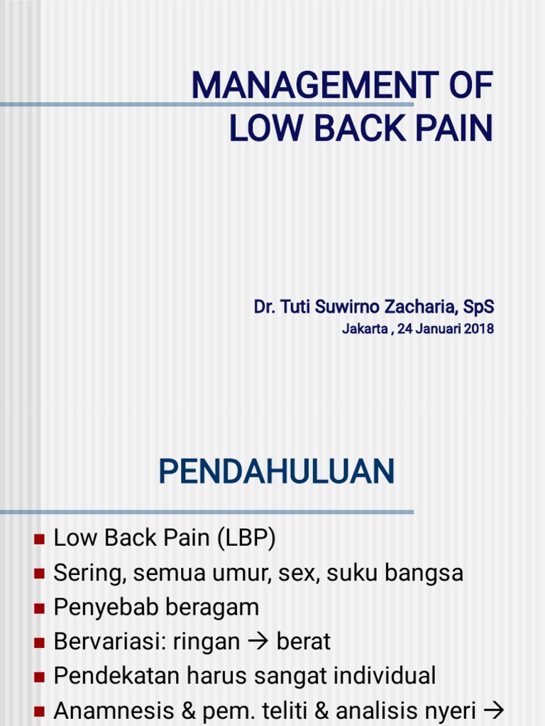 Low Back Pain | PDF