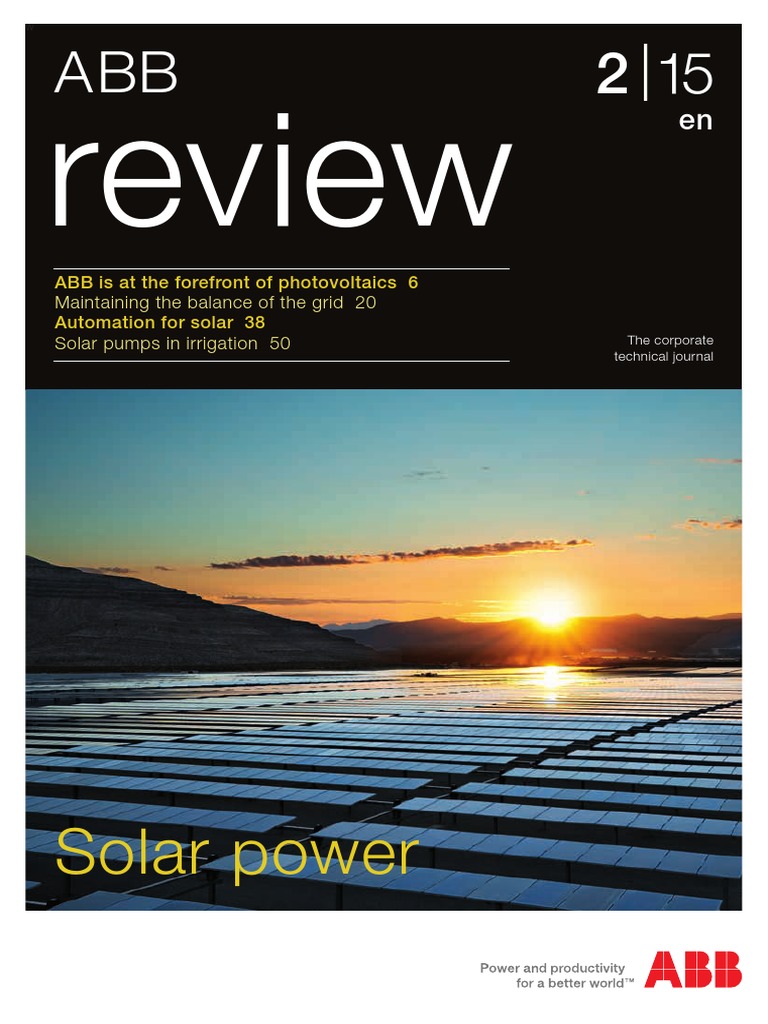 ABB Review 2-2015 - 72dpi | PDF | Solar Power | Distributed Generation