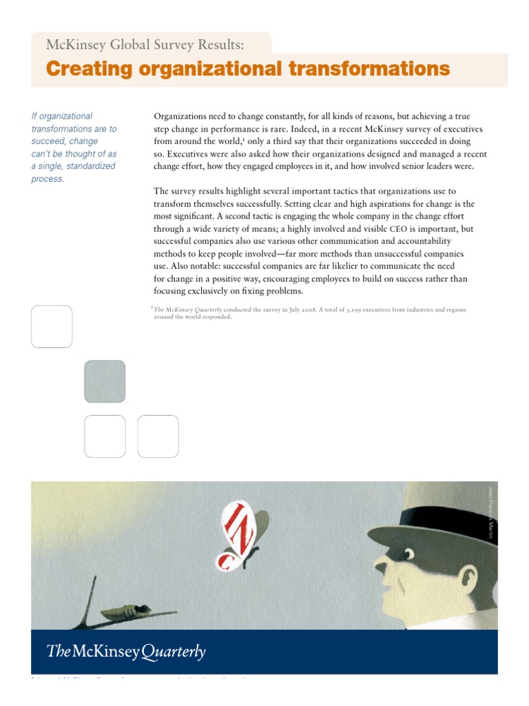 Creating Organizational Transformations: Mckinsey Global Survey Results ...