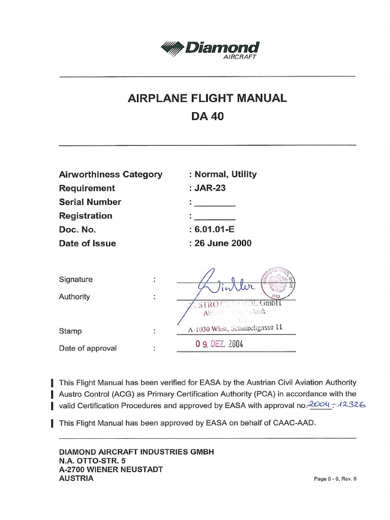 Da40 Poh PDF | PDF | Altitude | Aeronautics