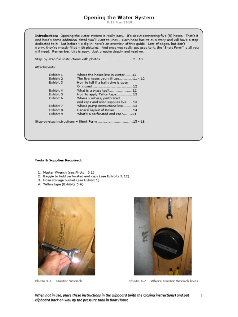 Opening Protocol V | PDF | Tap (Valve) | Valve