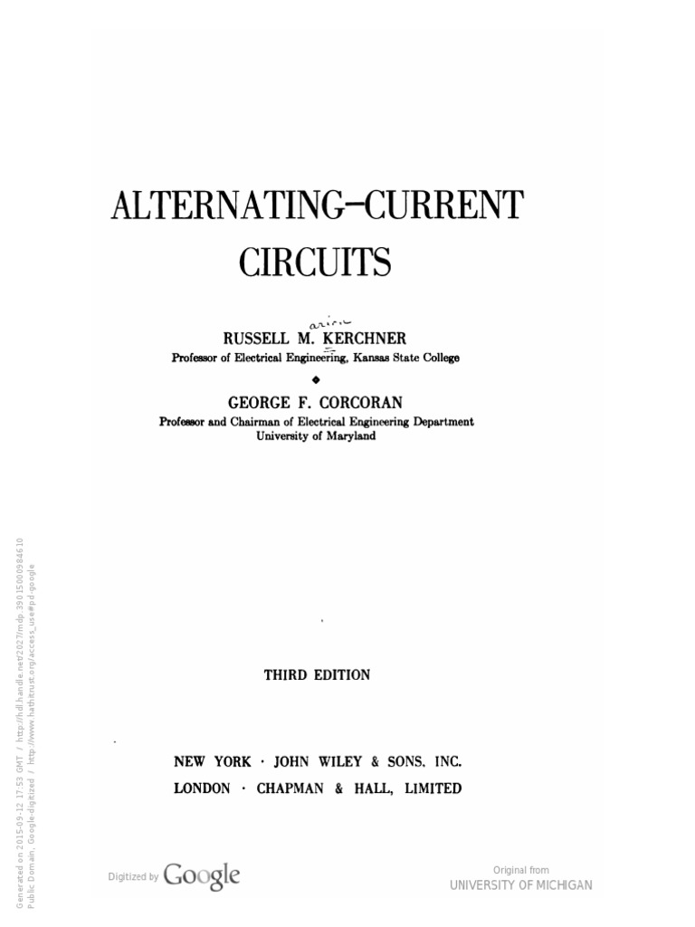 Alternating Current Circuit by Corcoran | PDF | Alternating Current | Waves