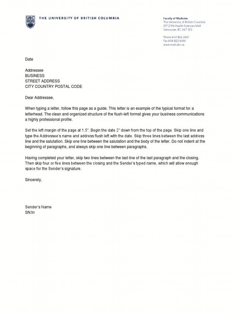 Faculty of Medicine Electronic Letterhead Template | PDF