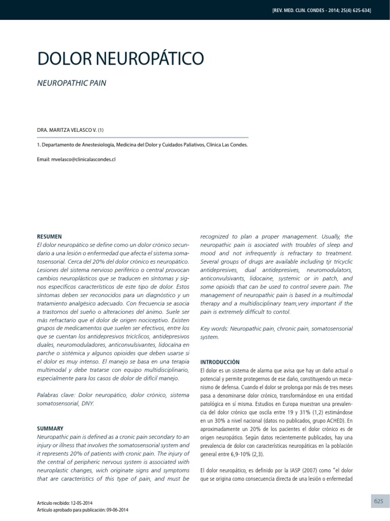 Dolor Neuro Pat | PDF | Dolor | Antidepresivo