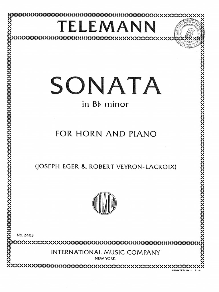 Sonata Telemann Horn | PDF