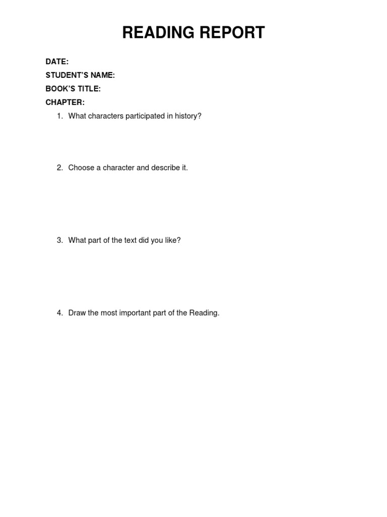 Reading Report Template | PDF