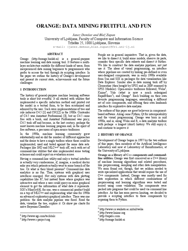 Orange: Data Mining Fruitful and Fun | PDF | Widget (Gui) | Python (Programming Language)