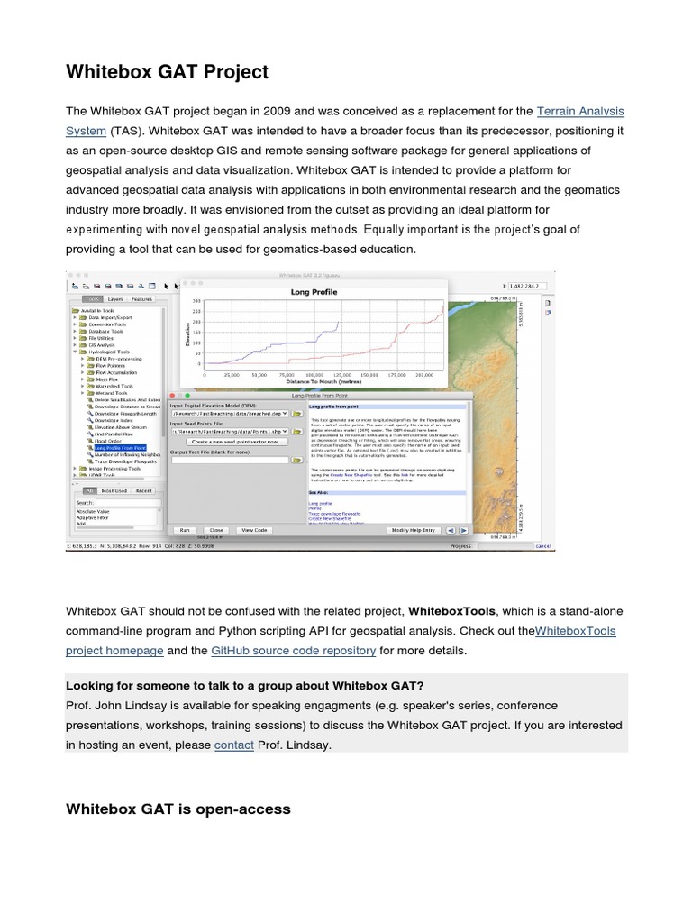 Whitebox GAT Project: Terrain Analysis System | PDF | Open Access ...