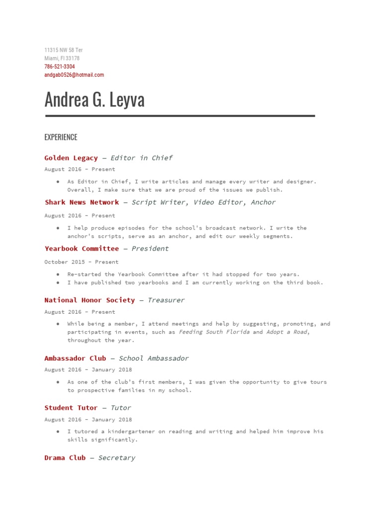 Official Hs Resume | PDF | Behavior Modification | Communication