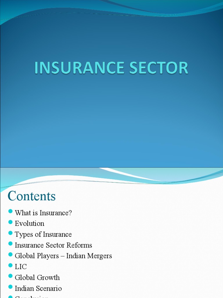 Insurance Sector PPT | Download Free PDF | Insurance | Life Insurance