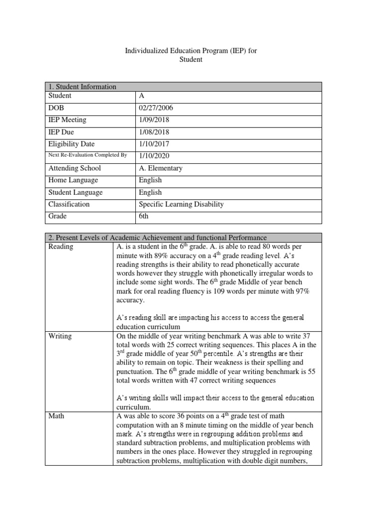 Iep Practice | PDF | Individualized Education Program | Special Education