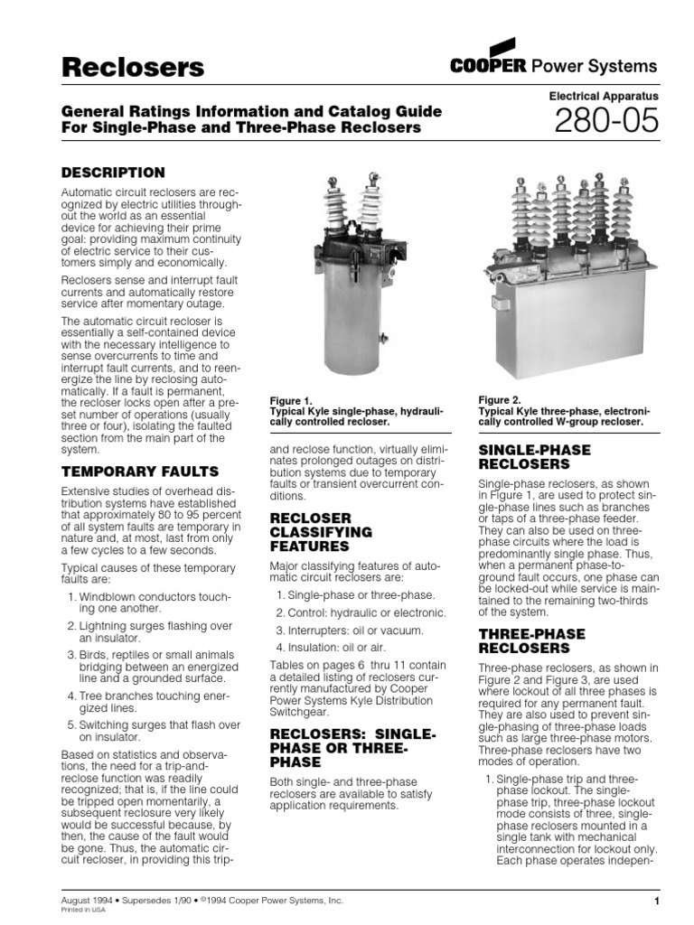 recloser | Electric Power | Electrical Equipment