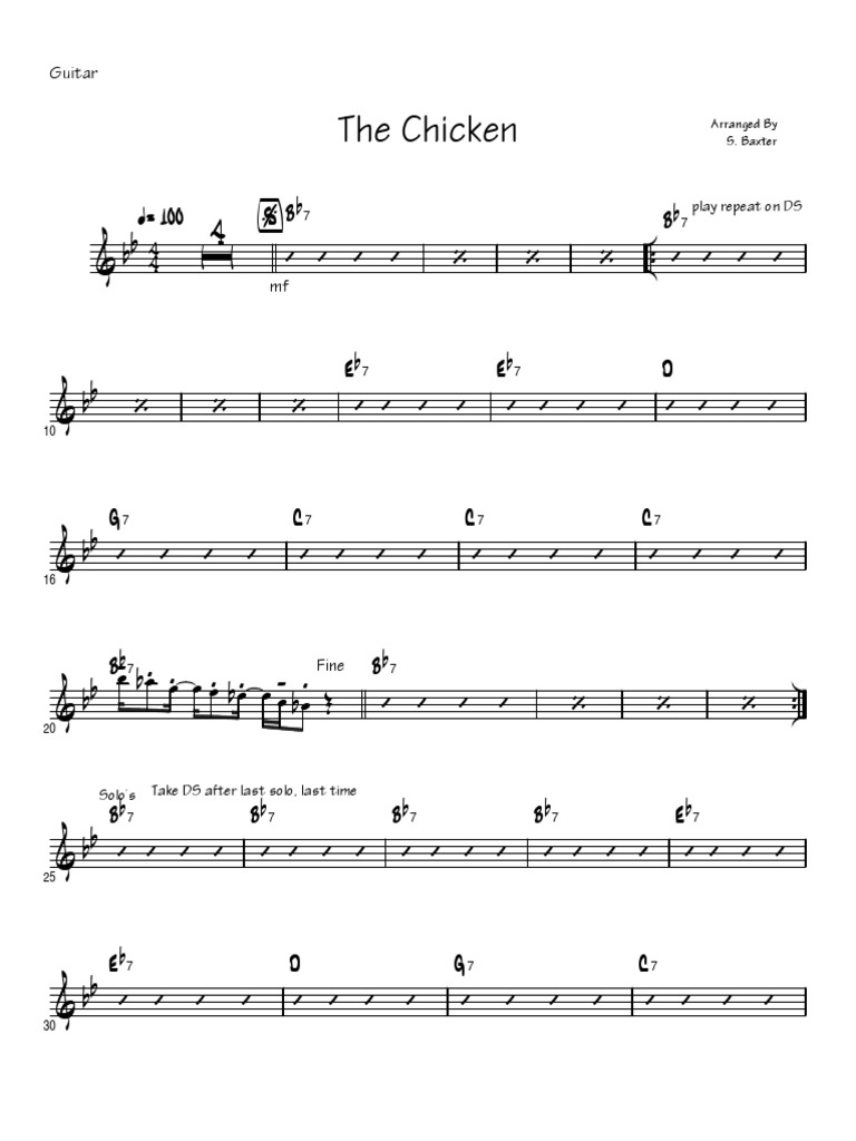 The Chicken - Guitar PDF | PDF