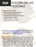 Clasificacion de La Polvora | PDF | Pólvora | Pirotécnica
