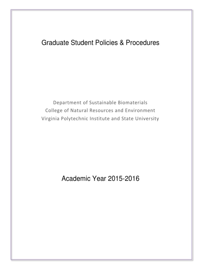 Grad Student Policies | PDF | Graduate School | Course Credit