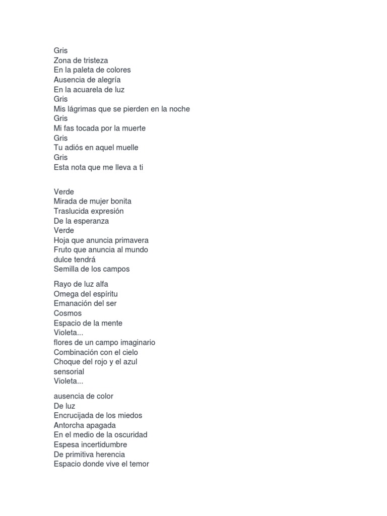 Poemas de Colores | PDF