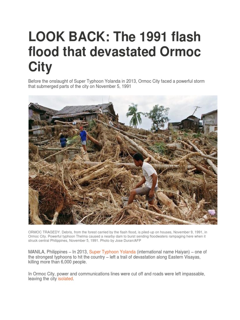 LOOK BACK: The 1991 Flash Flood That Devastated Ormoc City: Super ...