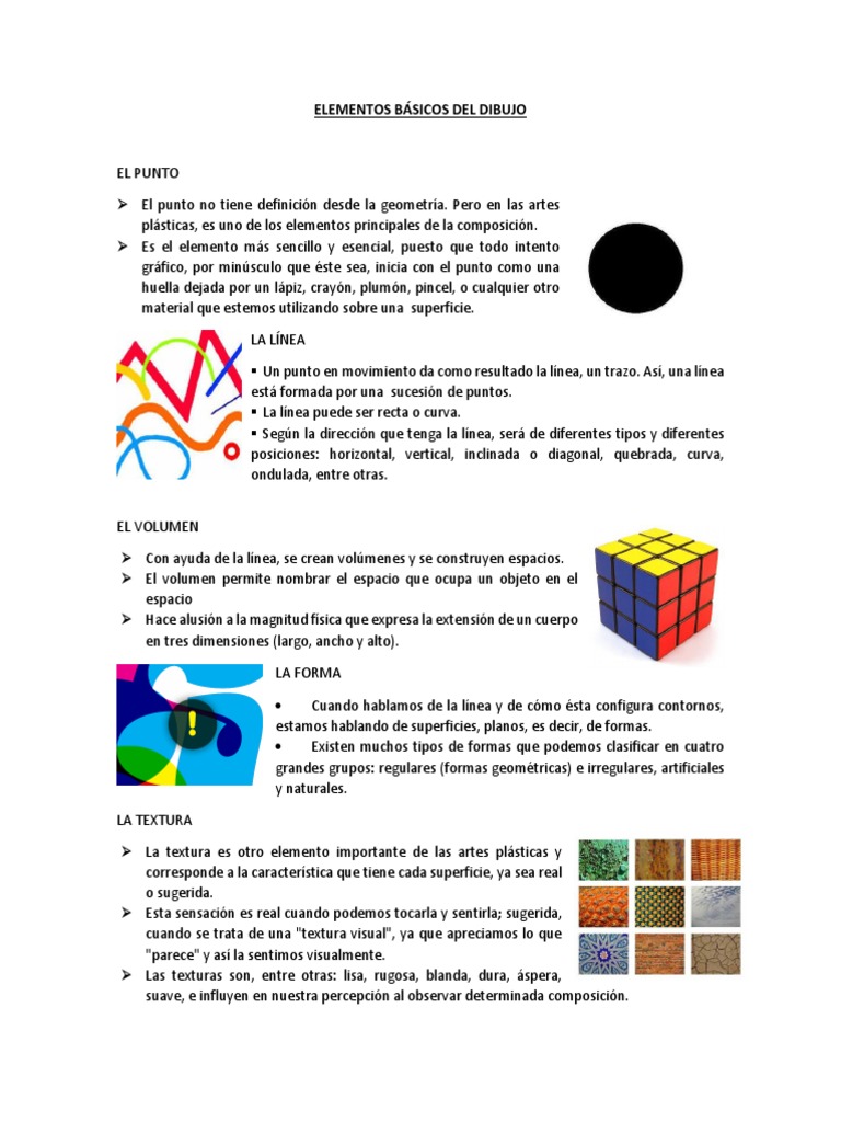 Elementos Básicos Del Dibujo | PDF | Dibujo | Espacio