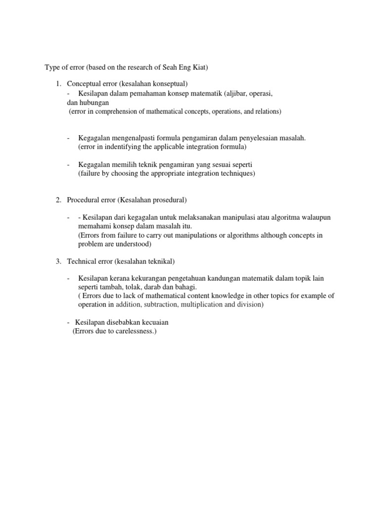 Types of Mathematical Errors in Integration | PDF | Integral | Calculus
