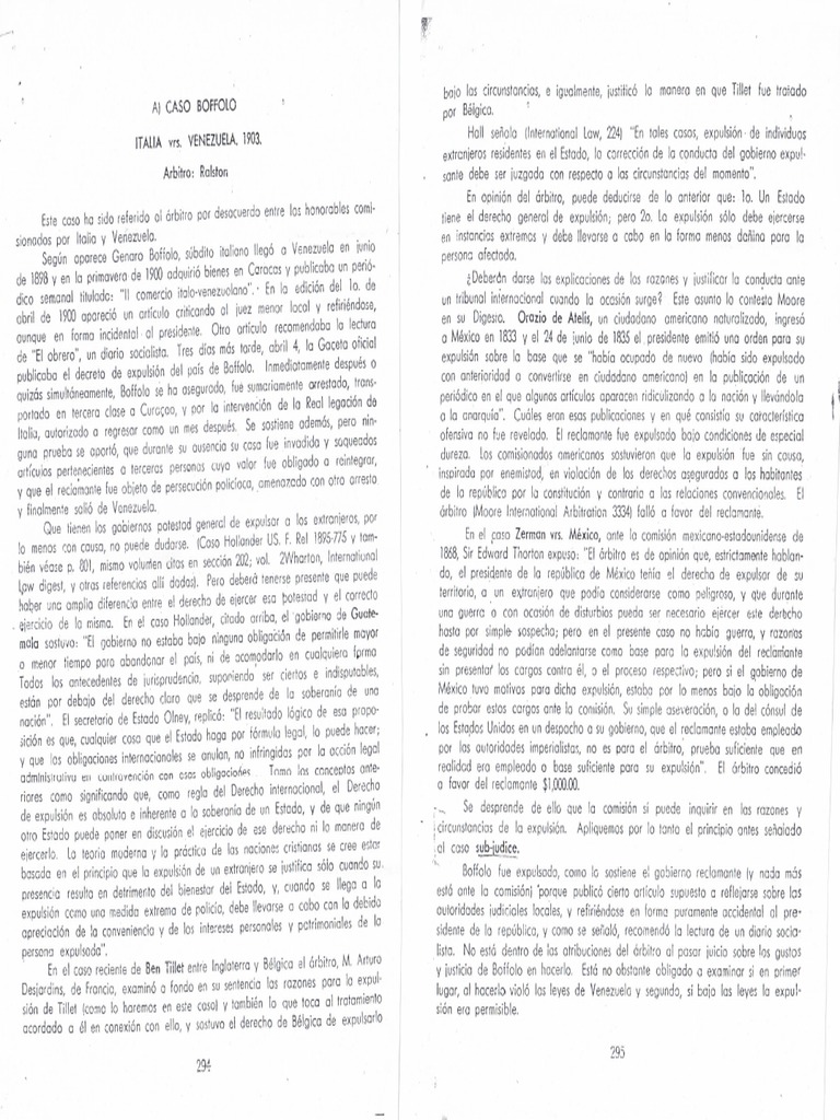Caso Boffolo Derecho Internacional Privado | PDF | Venezuela | Gobierno