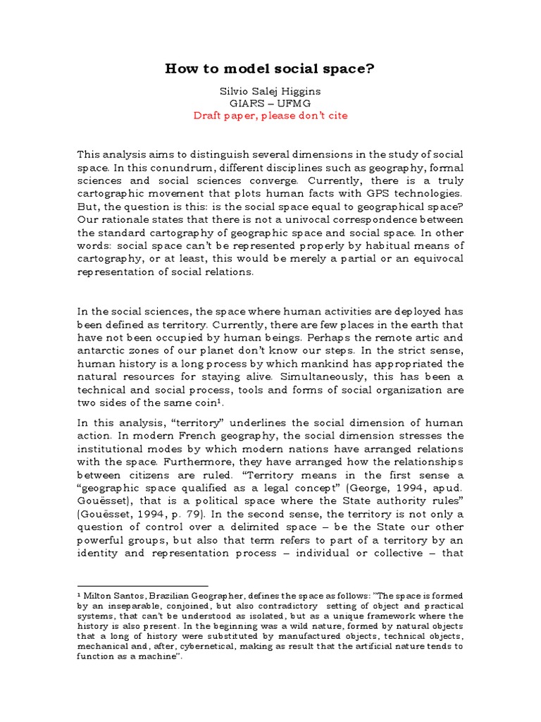 How To Model Social Space | PDF | Graph Theory | Space
