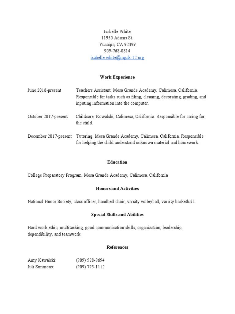 Work Experience | PDF