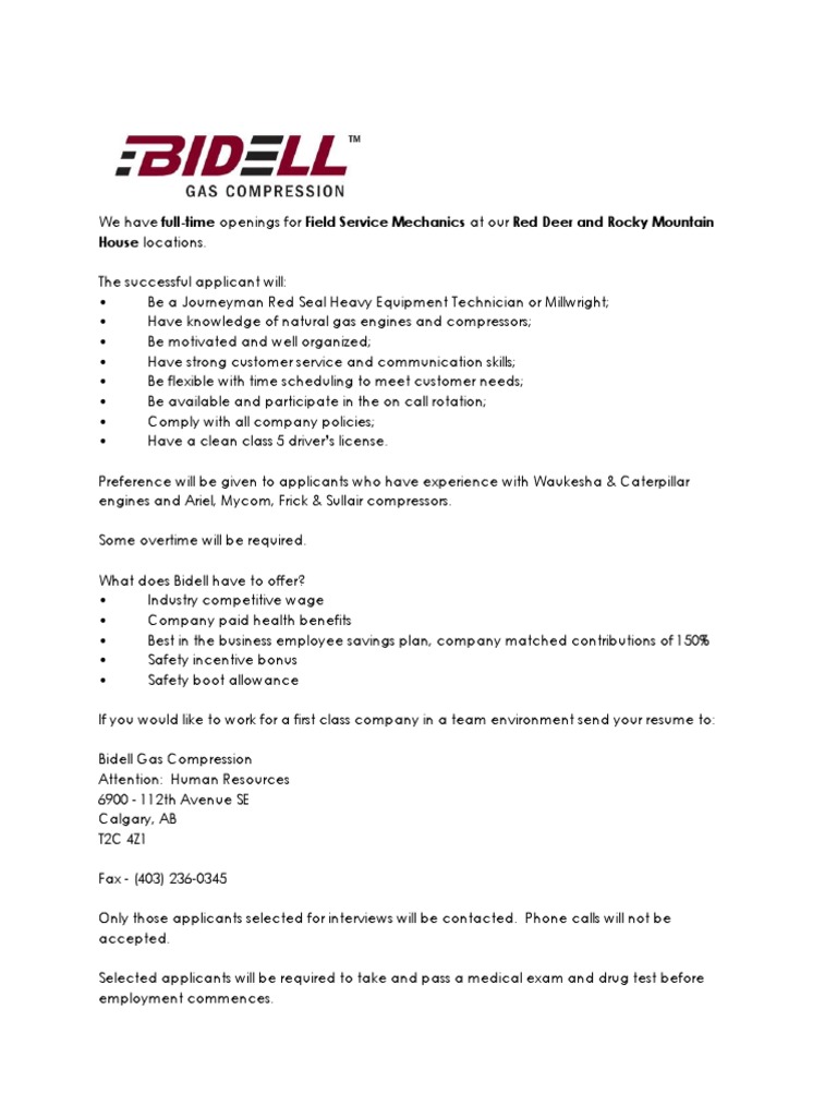 Bidell Gas Compression | PDF | Employment | Economies