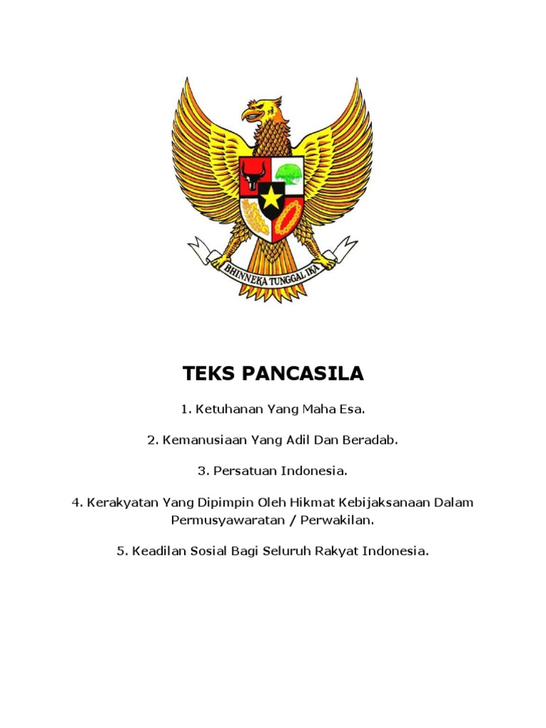 Teks Pancasila | PDF