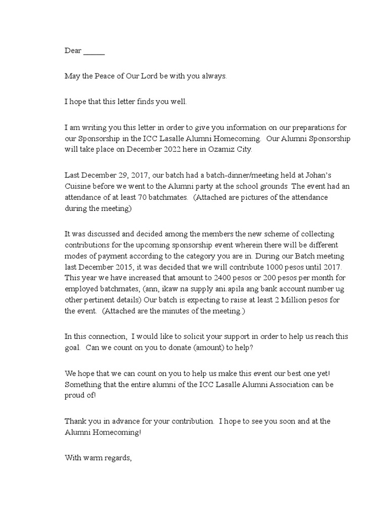 Alumni Letter | PDF