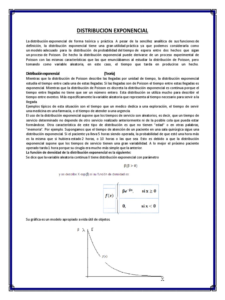 Ejemplos de Distribución Exponencial | PDF | Distribución de ...