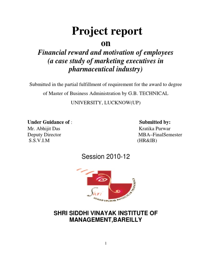 Pharma Mba Report | PDF | Pharmaceutical Drug | Generic Drug