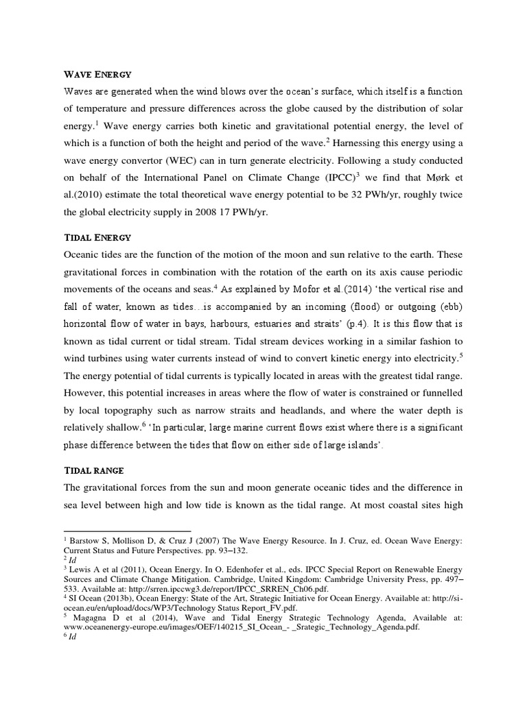 Wave Energy | PDF | Tide | International Law