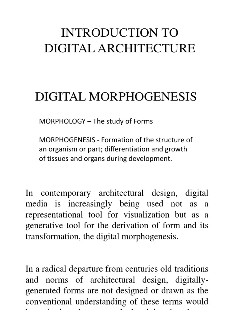 Introduction To Digital Architecture | PDF | Euclidean Geometry | Geometry