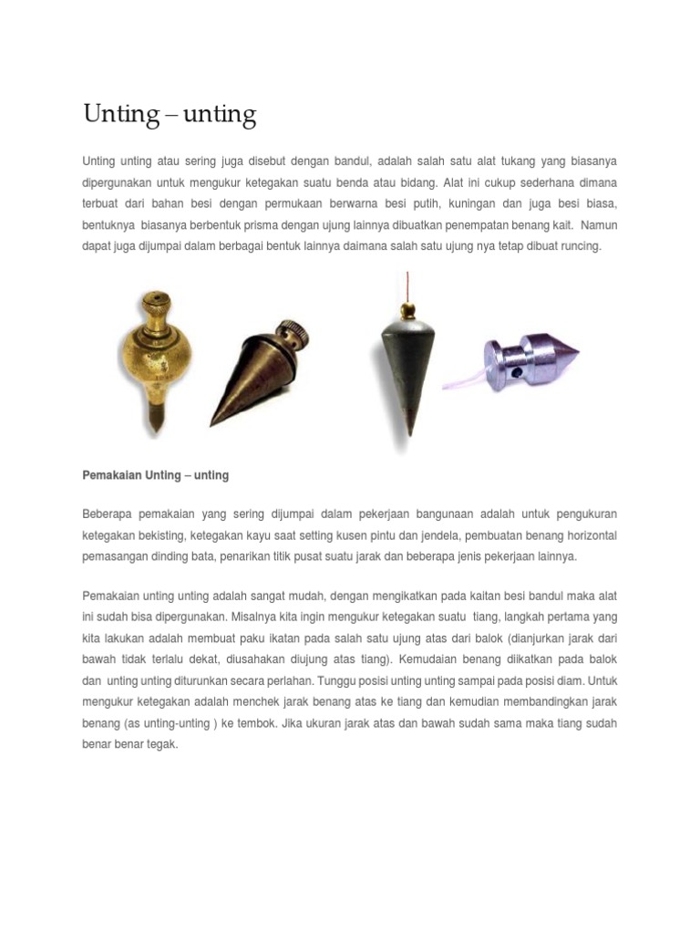 Fungsi dan Pemakaian Unting-unting | PDF