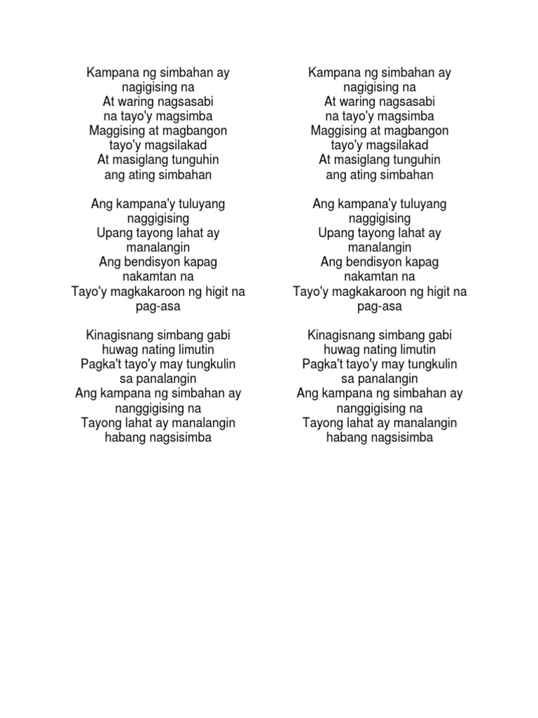 Kampana Ng Simbahan Ay Pdf
