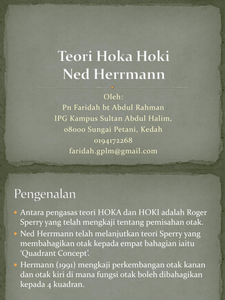 Teori Hoka Hoki | PDF