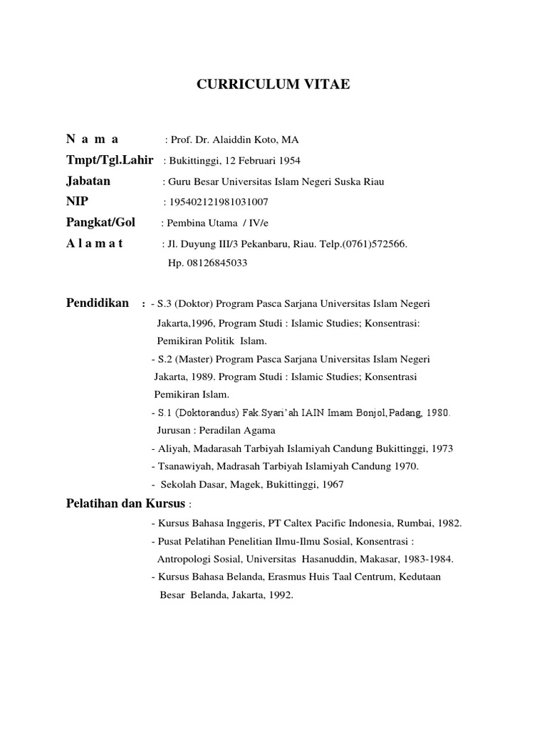 CV OF AN ISLAMIC SCHOLAR | PDF