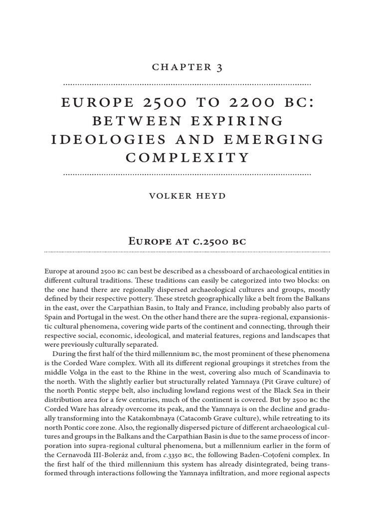 Heyd Europe 2500 To 2200 BC Bet PDF | PDF | Bronze Age | Balkans