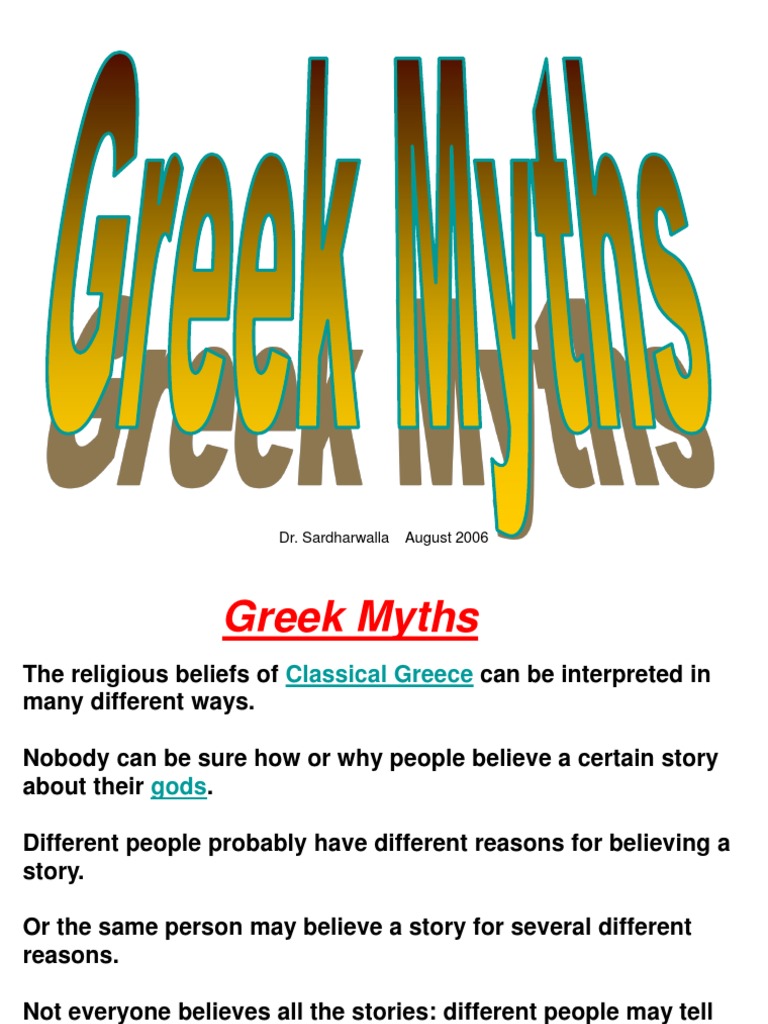 Greek Myths | PDF