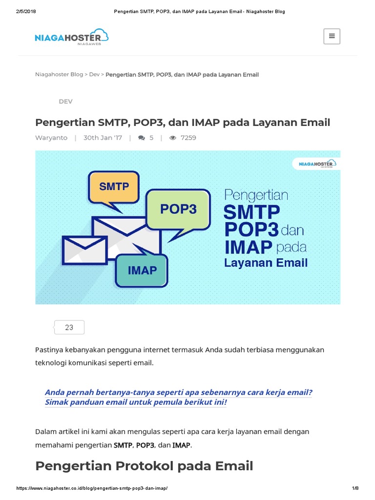 Protokol Email: SMTP, POP3, IMAP Explained | PDF | Komputer