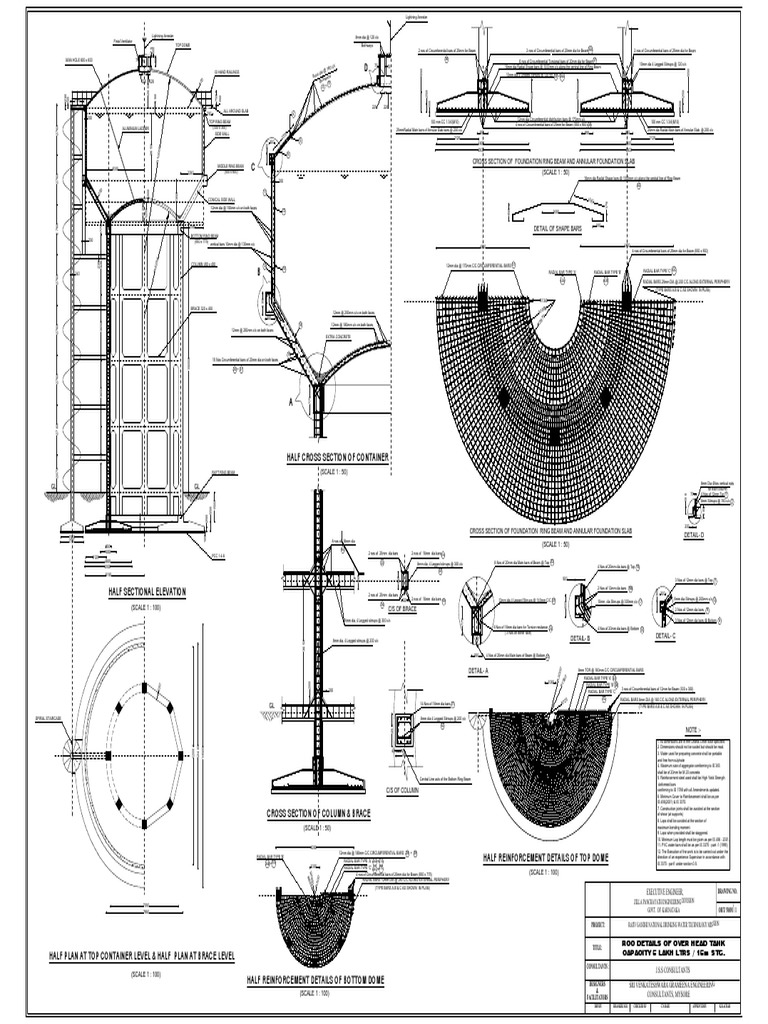 01.MBT-RCC OHT-5 Lakh-DK-Model PDF | PDF | Beam (Structure ...