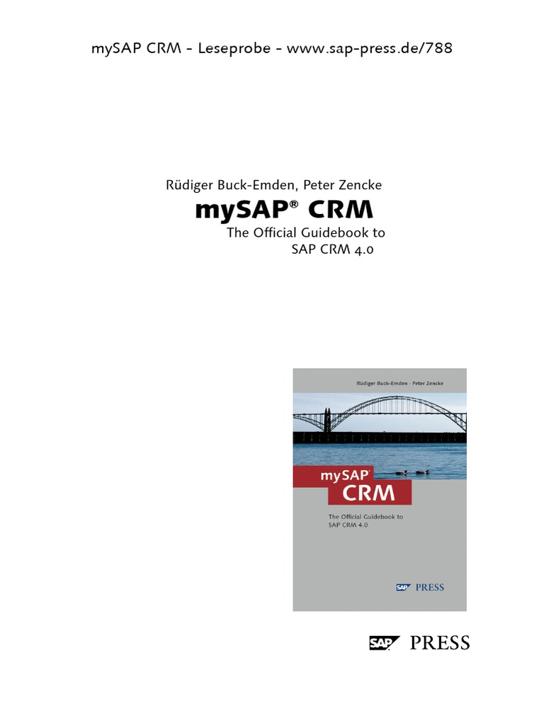 Sappress Mysap CRM Engl | PDF | Customer Relationship Management | Sap Se