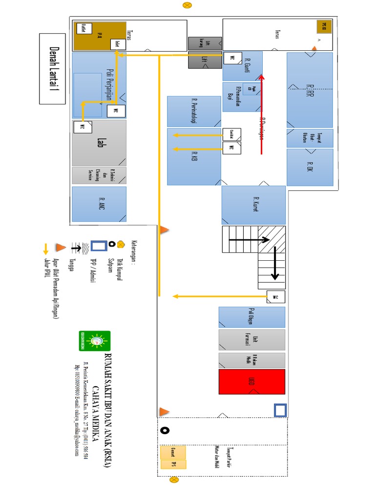 Denah Ruangan dan Jalur IPAL Rumah Sakit | PDF